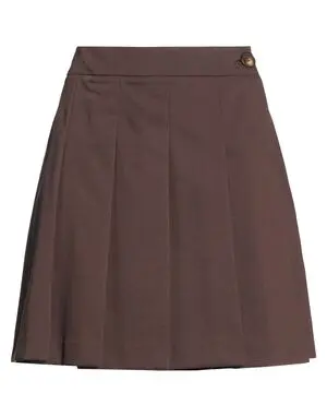 KAOS Chocolate Pleated Mini Skirt
