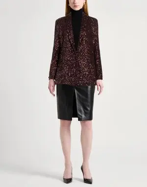 MANILA GRACE Sequined Single-breasted Blazer