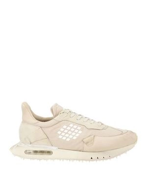 BEPOSITIVE Leather And Textile Fiber Low-top Sneakers - Beige