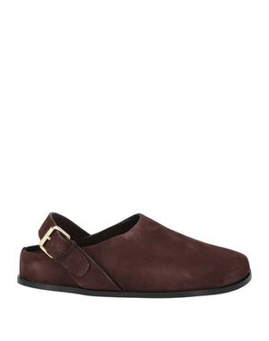 A.emery Suede Buckled Clogs - Dark Brown