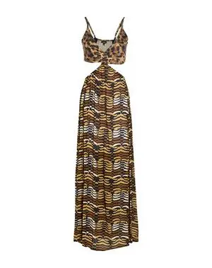 MISS BIKINI LUXE Maxi Dress Size Polyester, Polyamide, Elastane - Brown