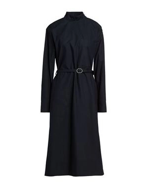 JIL SANDER Midi Dress Midnight Cotton - Midnight Blue