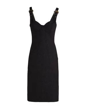Versace Midi Dress Size Viscose, Polyamide, Elastane - Black