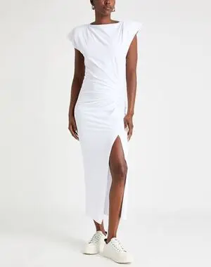 Isabel Marant Étoile Cotton Jersey Midi Dress With Gathered Detail And Side Slit