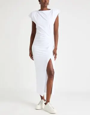 Isabel Marant Étoile Cotton Jersey Midi Dress With Gathered Detail And Side Slit