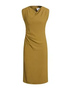 KAOS Midi Dress Khaki Size Polyester, Elastane - Beige