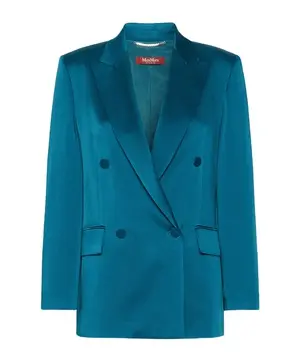 Max Mara Lapel Long-sleeved Suit Jacket - Blue
