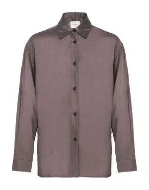ALYSI Chocolat Shirt Taupe Size Lyocell, Silk