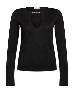 OTTOD'AME T-shirt Size Viscose, Polyester, Polyamide, Elastane - Black