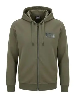 EA7 Sweatshirt Military Size Cotton, Polyester, Elastane