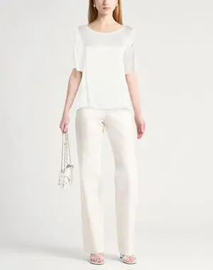 CARACTÈRE Acetate And Silk Top - White