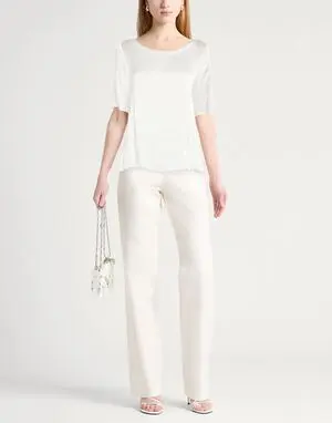 CARACTÈRE Acetate And Silk Top - White