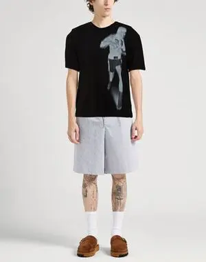 IH NOM UH NIT T-shirt Ivory Size Cotton, Linen - Black