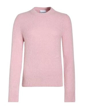GANNI Alpaca Wool Blend Sweater - Light Pink