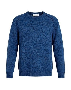 Alpha Studio Wool Mélange Crewneck Sweater - Blue