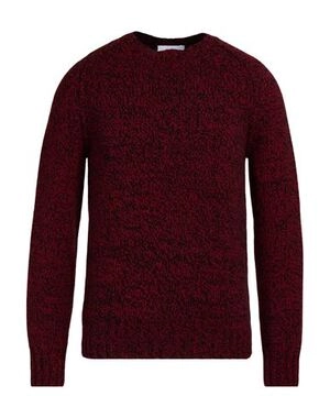 Alpha Studio Wool Mélange Crewneck Sweater - Red