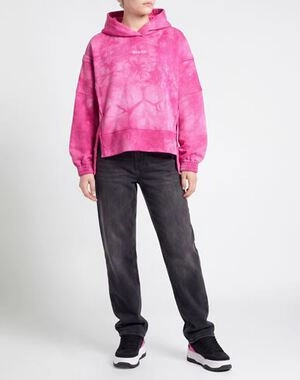 DISCLAIMER Cotton Fleece Hooded Sweatshirt With Logo Print