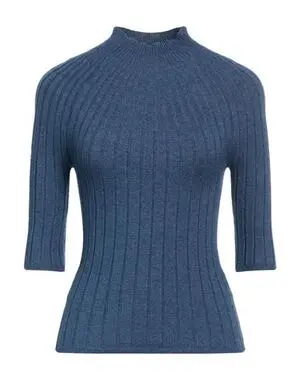 CARACTÈRE Turtleneck Size Viscose, Polyester, Polyamide - Blue