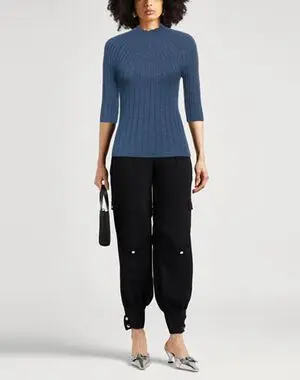CARACTÈRE Turtleneck Size Viscose, Polyester, Polyamide - Blue