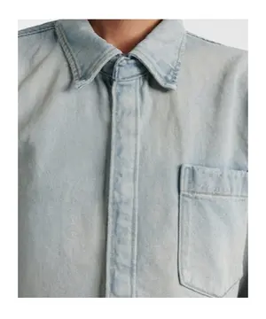 Balenciaga Cropped Denim Shirt