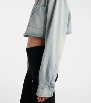 Balenciaga Cropped Denim Shirt