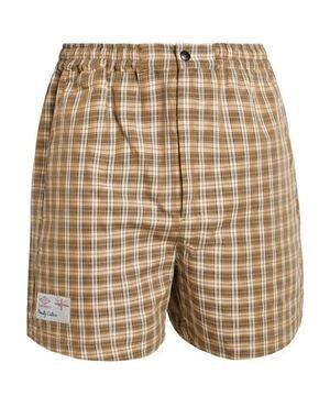 UMBRO Plaid Polyester Shorts - Light Brown