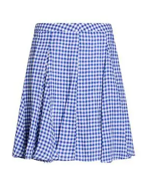 120% Lino Mini Skirt Size Linen - Blue