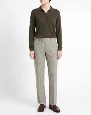 LARDINI Glen Plaid Straight-leg Pants