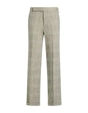 LARDINI Glen Plaid Straight-leg Pants