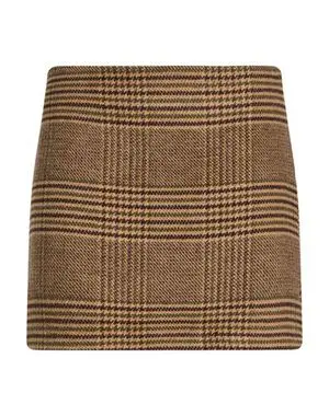 HAVEONE Mini Skirt Camel Size Polyester, Acrylic, Polyamide, Viscose, Wool