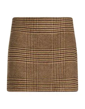 HAVEONE Mini Skirt Camel Size Polyester, Acrylic, Polyamide, Viscose, Wool