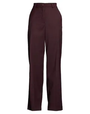 CARACTÈRE Pants Burgundy Size Polyester, Wool, Viscose, Elastane - Red