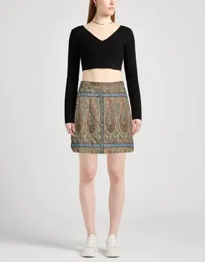 Antik Batik Mini Skirt Size Cotton - Beige