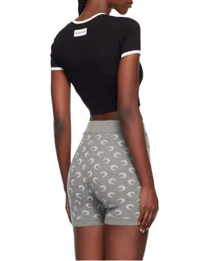 MARINE SERRE Embroidered Moon Crop Top