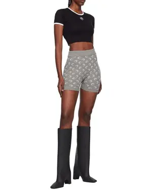 MARINE SERRE Embroidered Moon Crop Top