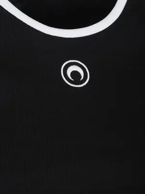 MARINE SERRE Embroidered Moon Crop Top