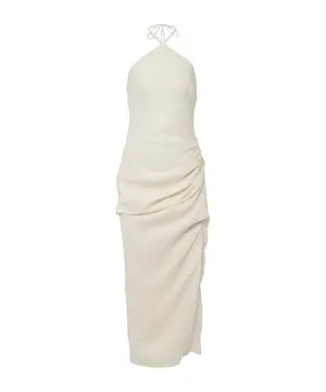 Simkhai Hansel Halterneck Linen Maxi Dress