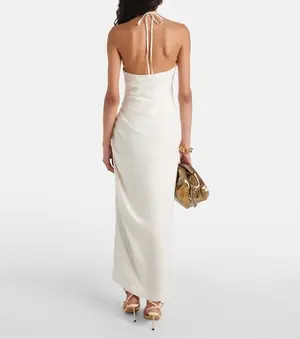 Simkhai Hansel Halterneck Linen Maxi Dress