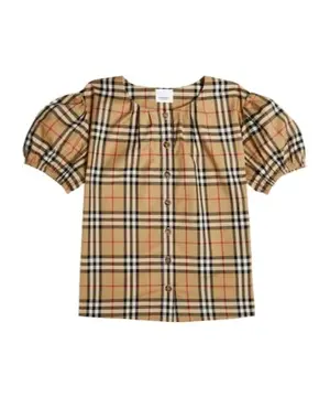 Burberry Plaid Shirt - Nude
