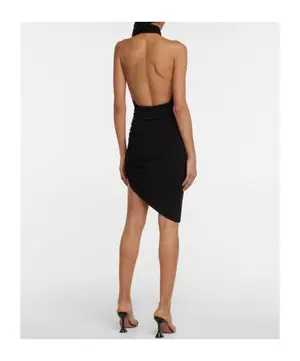 Norma Kamali Halterneck Asymmetric Minidress