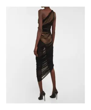 Norma Kamali Diana Jersey One-shoulder Midi Dress