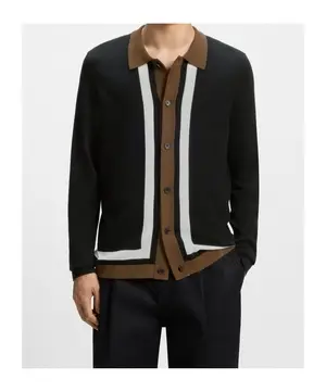 Hugo Boss Striped Button Cardigan