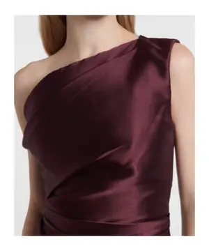 Solace London Kira One-shoulder Gathered Gown
