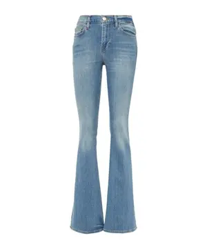 FRAME High-rise Flared Jeans - Blue