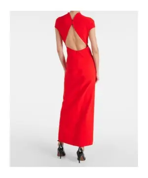 Alaïa Cutout Jersey Maxi Dress