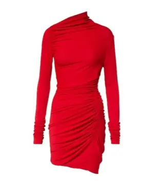 Rick Owens Lilies Svita Jersey Ruched Minidress - Red