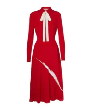 Valentino Garavani Crepe Midi Dress With Bow Detail