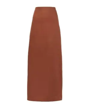 ADRIANA DEGREAS Solid Cotton Maxi Skirt