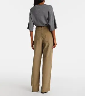 RÓHE High-waisted Wide-leg Casual Pants