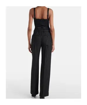 Dolce & Gabbana Striped Wool Straight Pants